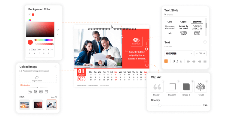 Best Web-to-Print Photo Calendar Making Software | PrintXpand
