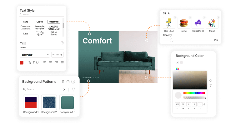 Poster and Banner Design Software for Web2Print Store