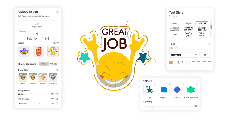 Web2Print Custom Sticker Design Software